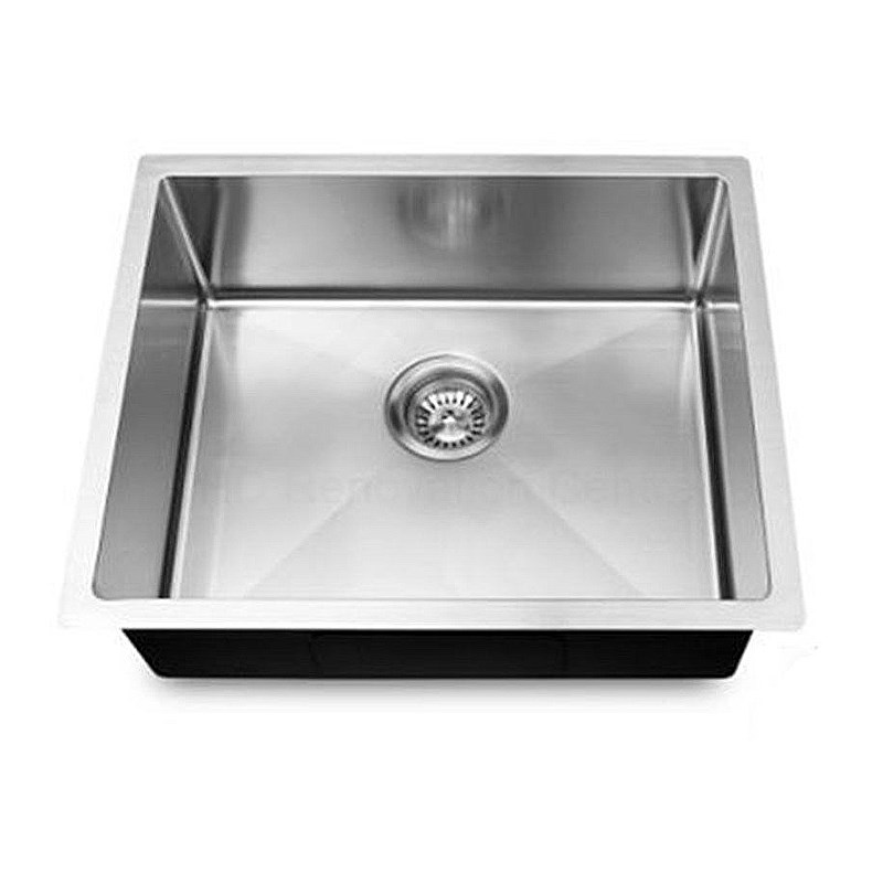 440x440x230mm Chrome Stainless Steel Single Bowl Kitchen Sink Online ...