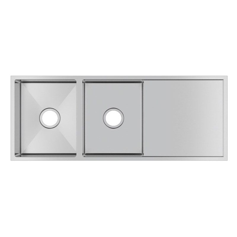 1160x460x230mm Chrome Stainless Steel Double Bowl Kitchen Sink Online ...